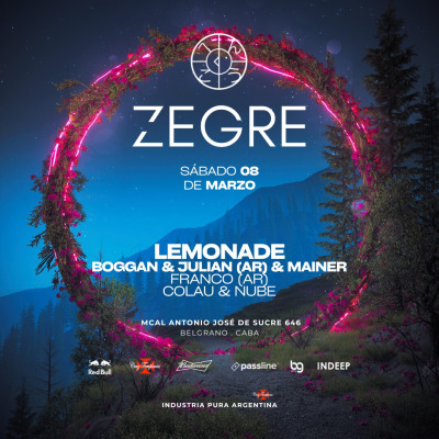 Passline - ZEGRE. 08/03 Pres Lemonade, Boggan & Julian (Ar) & Mainer ...