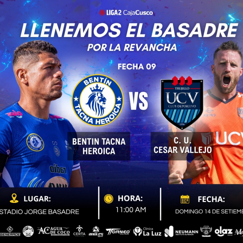 Passline - Bentín Tacna Heroica vs. C. U. Vallejo