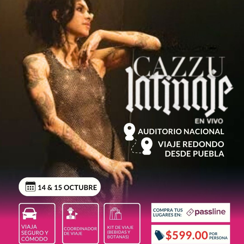 Passline - CAZZU - LATINAJE TOUR - 15 OCTUBRE