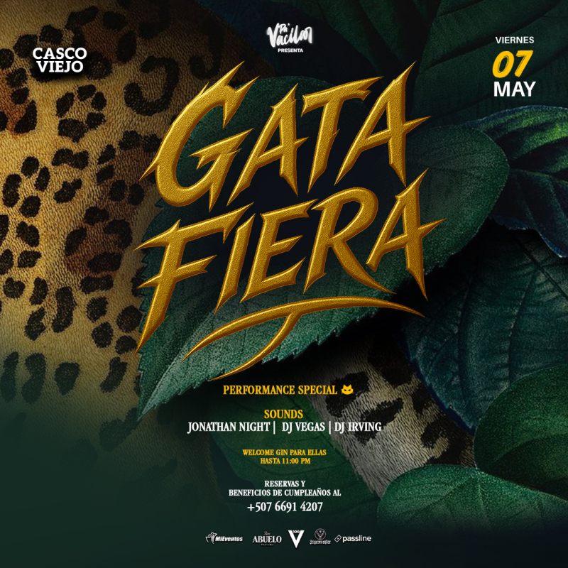 Passline - Gata Fiera - Sábado 7 de Junio