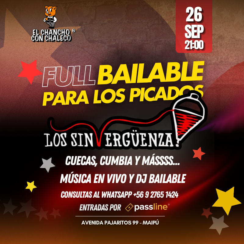 Passline - 🎉 LOS SINVERGÜENZA EN EL CHANCHO CON CHALECO – FULL BAILABLE🎶💃