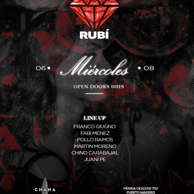 MIÉRCOLES 6/8. RUBI - CHANA - Passline