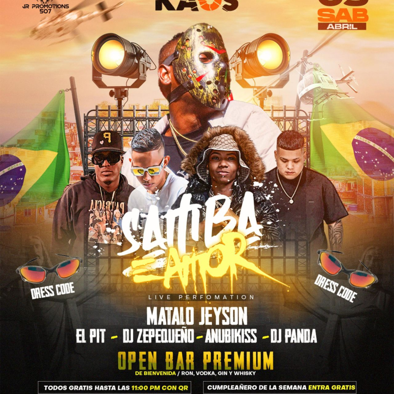 SAMBA E AMOR MATALO JEYSON EN TARIMA- KAOS - Passline